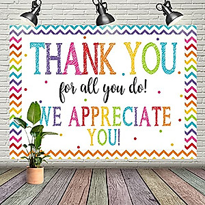 7x5ft Thank You for All You Do Backdrop Congratulations Graduates Background Be Thankful to The Teacher Doctor Staff in Class of 2023 Prom Photography for Senior Year Party Decoration Banner