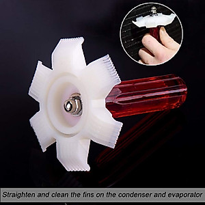 4 Pcs Air Conditioner Condenser Fin Cleaning Brush, Coil Condenser Brush AC Fin Comb Stainless Steel Air Refrigerator Fin Cleaner Whisk Brush, Evaporator Radiator Repair Tool