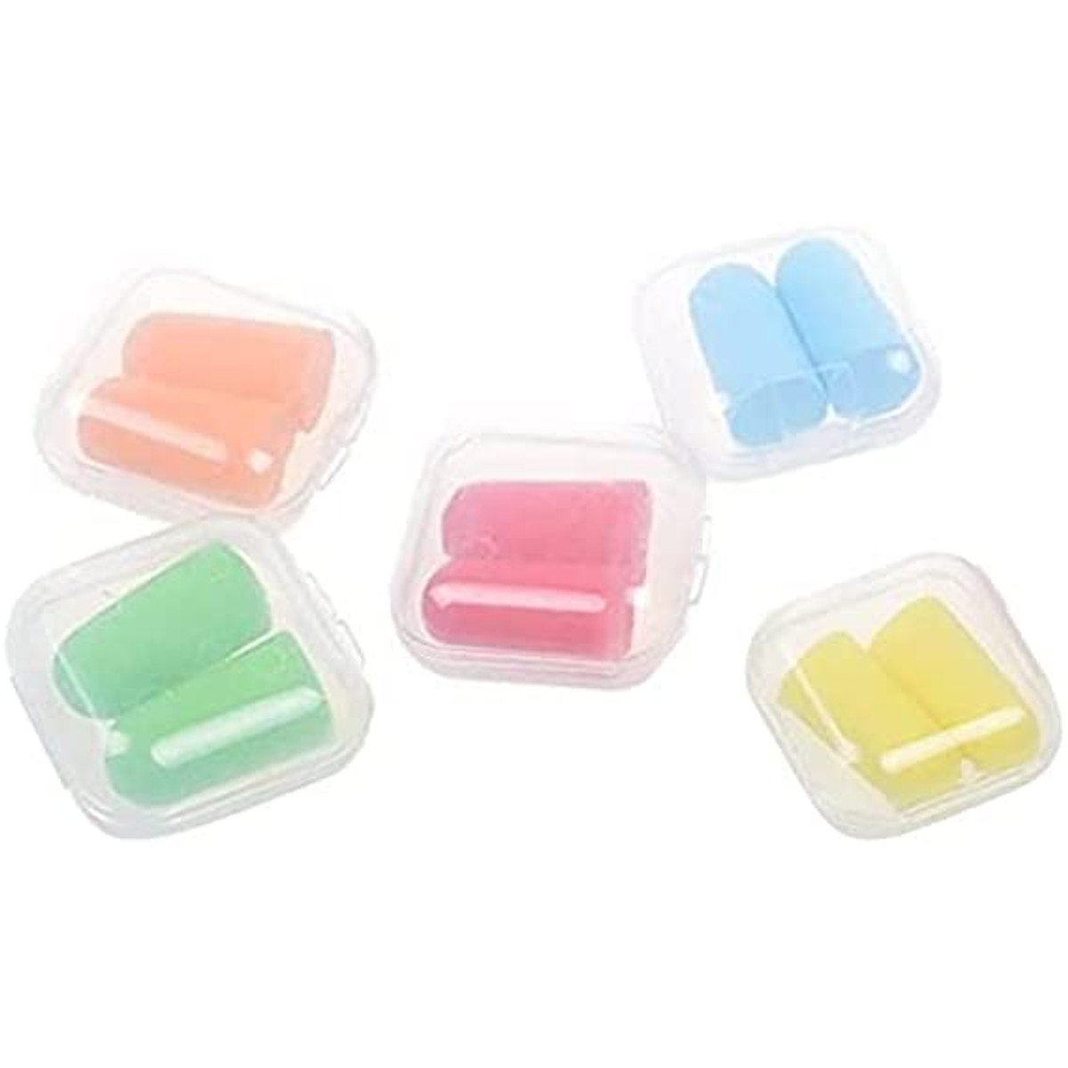 5 Pairs Soft Foam Hearing Protection Earplugs with Case