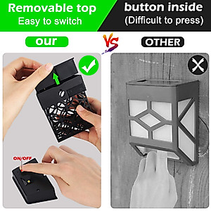 UNIFUN Solar Fence Lights, Solar Decorative Garden Lights, Waterproof Wireless Outdoor Lights for Garden, Fence, Patio Use (8Pack)