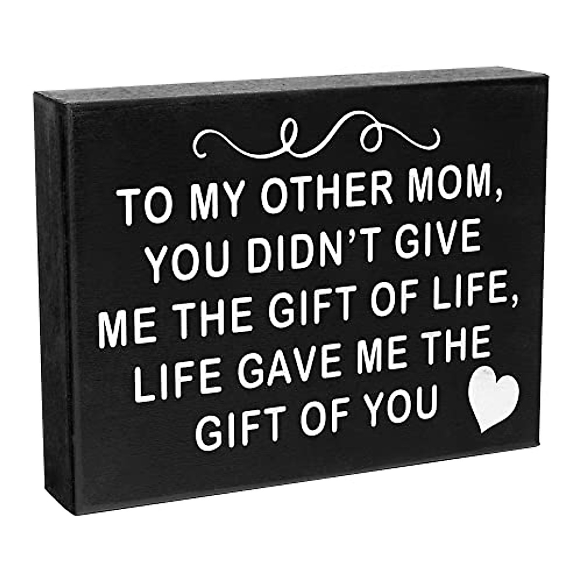 JennyGems To My Other Mom, Life Gave Me the Gift Of You Wooden Sign, Bonus Mom Gifts, Gift for Stepmom Foster Mom, Mother in Law, Wall Hanging Decor, Made in USA