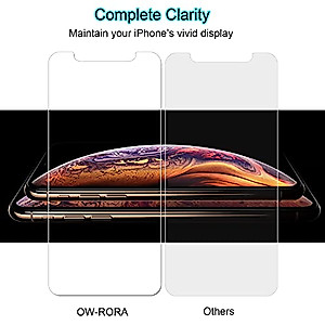OWRORA Screen Protector For iPhone XR, iPhone 11, 2.5D Edge Tempered Glass Anti-Scratch Case Friendly Siania Retail Package for iPhone XR/11 6.1“-3 Pack