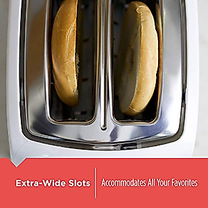 BLACK+DECKER TR1250WD Honeycomb Collection 2-Slice Toaster with Premium Textured Finish, White