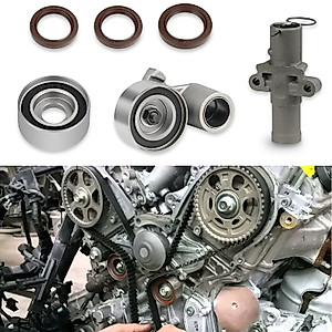 YXGOOD Timing Belt Kit with Water Pump, Fit 2003-2018 Honda Accord, Pilot, Odyssey, Ridgeline, Acura, Saturn VUE, 3.2L 3.7L V6, Replaces Part - TCKWP329 TKH-002 TKH002 19200-RDV-J01