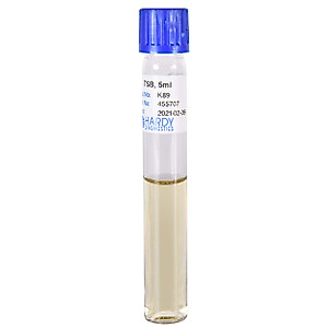 Tryptic Soy Broth (TSB), a General Growth Medium for Microorganisms, 5ml Fill, 16x100mm Tube, Optically Clear, Shatter Resistant, Polycarbonate Tube, Order by The Package of 20, by Hardy Diagnostics