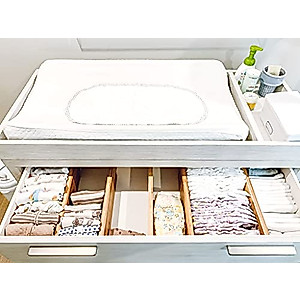 Lipper International 8897 Bamboo Wood Custom Fit Adjustable Deep Kitchen Drawer Dividers, Set of 2