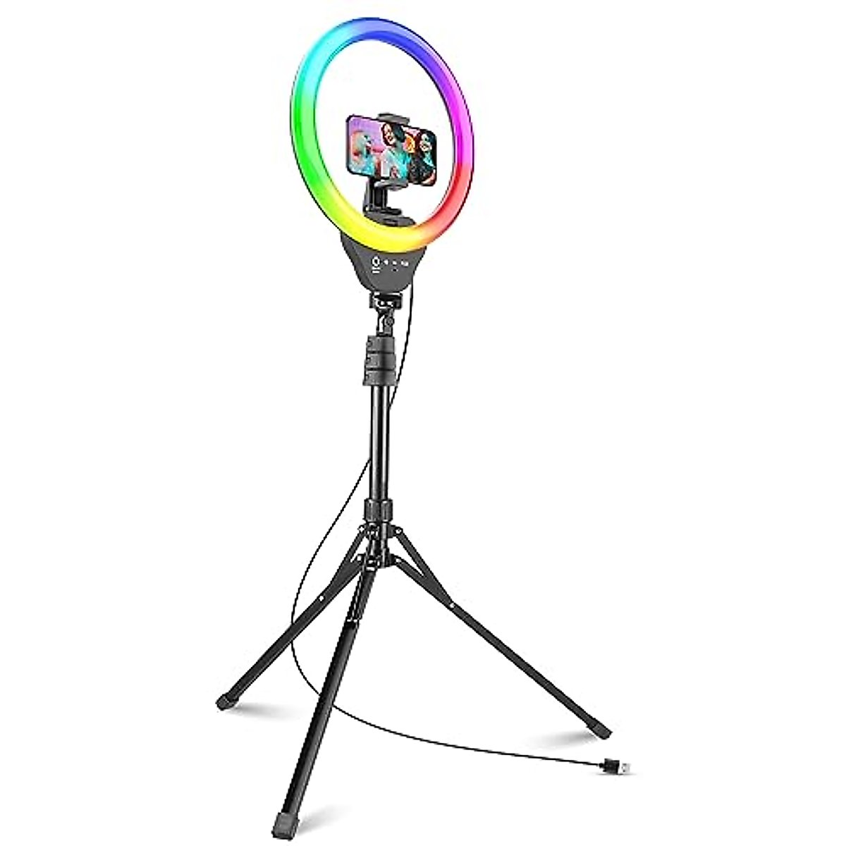 Sensyne 12" Ring Light with 62" Extendable Tripod Stand, LED Circle Light with RGB Modes for Selfies/Live Stream/Video Recording/TikTok/Photography