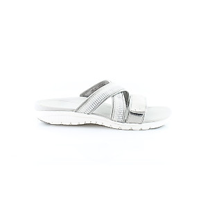 Ryka Womens SAGE Slip On Casual Slide Sandals Gray 7.5 Medium (B,M)