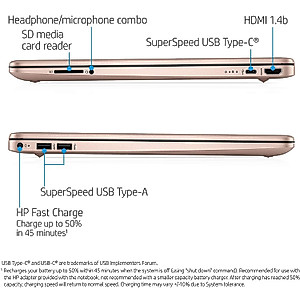 HP 2021 Pavilion 15 15.6" HD Laptop Computer, AMD Athlon Silver 3050U (Beats i3-7100U), 4GB DDR4, 128GB SSD, Webcam, USB-C, HDMI, 1 Year of Microsoft 365, Windows 10 S, Rose Gold, TiTac Accessory