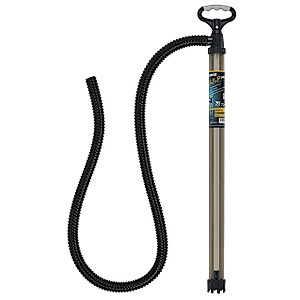 Underhill Siphon Suction Water Pump with Hand Manual Plunger 36" Length with 72" Outlet Hose, For Irrigation, Sprinkler, Fluid Transfer, Super High Capacity Water Removal, Big Gulp Pro, A-G3672CK