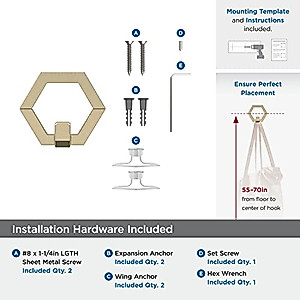 Amerock HBX37015BBZ | Prismo Single Prong Decorative Wall Hook | Golden Champagne Hook for Coats, Hats, Backpacks, Bags | Hooks for Bathroom, Bedroom, Closet, Entryway, Laundry Room, Office