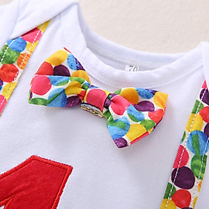 Circus 1st Birthday Outfit Baby Boy Carnival Theme Birthday Outfit Caterpillar Birthday Outfit Cake Smash Suspender Romper Shorts Pants Bodysuit Circo Birthday Party Supplies Red Circus 12-18 Months