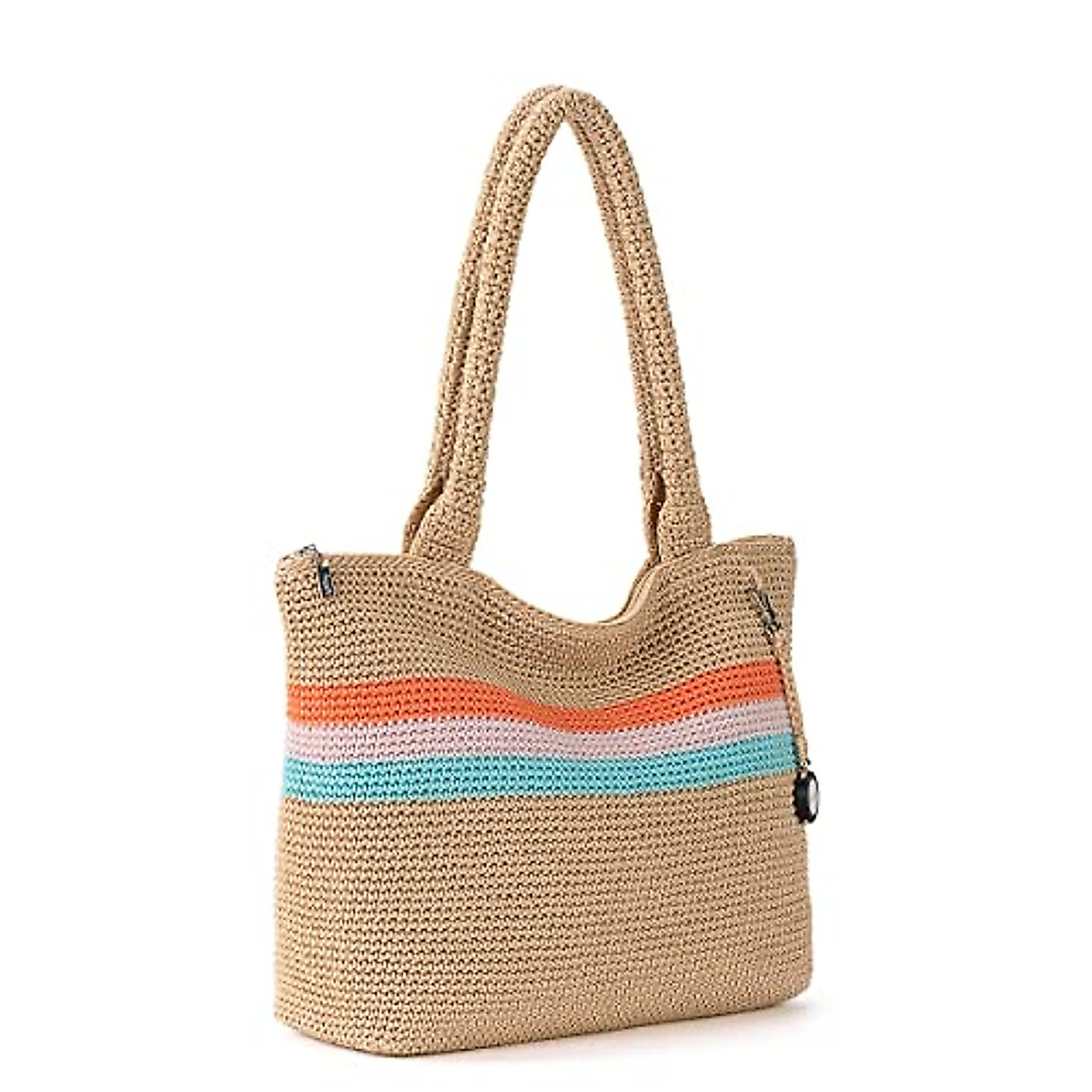 The Sak womens Classics Hand-crochet Carry-all Crafted Classics Hand Crochet Carry All, Apricot Block, One Size US