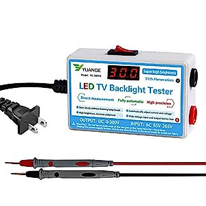 LVOERTUIG LED TV Backlight Tester, LED Light Strip Lamp Beads COB Light Source Repair Testing Tool with LCD Digital Display, 0-300V Output Adaptive Voltage
