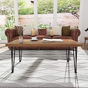 WINSOON 16 Inch Hairpin Legs Thicker 3-Solid Rods 1/2'' in diameter,880lbs Load Capacity, Set of 4 Metal Hairpin Table Legs DIY Projects for Coffee Table Legs, End Table,Desk,Dining,Bench,Night Stands