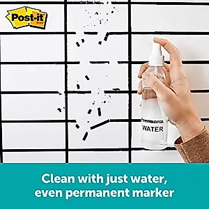 Post-it Flex Write Surface Sheets, 2 Pack, 9.1 x 9.1 in, Instant Whiteboard, Use Dry Erase and Permanent Markers (FWS-Sheets-2PK)
