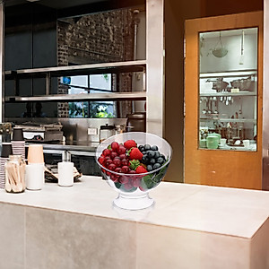 ELLDOO Clear Coffee Pod Holder, Plastic K Cup Holder Capsule Creamer Organizer, Candy Dish Fruit Jar Container Salad Bowl for Counter, Coffee Bar, Kitchen, Breakroom