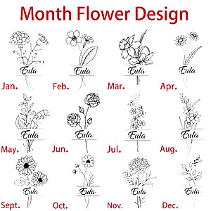 Mostop Personalized Iced Coffee Glass with Lids and Straws, Can Glass Cups, Custom Birth Flower Tumbler, Mother's Day Gift Birthday Gifts, Gifts for Her Girlfriend Bachelorette Party