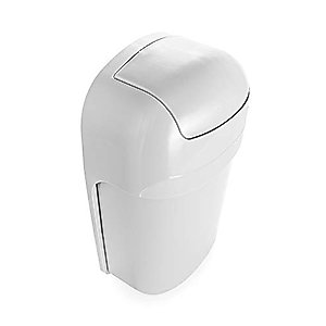 Camco Cabinet Mount Trash Can | Ideal for Tight Spaces in an RV, Boat, Apartment, Dorm Room or Tiny House | Measures 13.5" x 8.5" x 5" (43962)