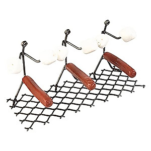 Hot Dog Roaster Stainless Steel Three Man Stick Figure Griller Funny Barbeque by Gute - BBQ Gifts, Grilling Gift, Dad Gifts, Gifts for Men Novelty Hotdog - Great for Parties, Birthdays, Tailgates!