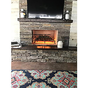 EasyFirePits 36 Inch Stainless Steel Lifetime Warranted Gas Fireplace Replacement Burner Straight END-FED Gas Log Lighter