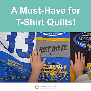 Missouri Star Fusible Interfacing Sheets, 42 Pack - Medium Weight Iron On Interfacing for Quilt Making and Sewing Projects - 14” Fabric Stabilizer Squares