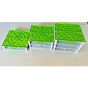 FreezeStax 2-Quart Expandable Base Starter Set. 6-9 Cup Total Set Capacity. Includes 2 individual 1-Qt Expanders for 1-Qt (3-4 Cup) Freezer Bags.