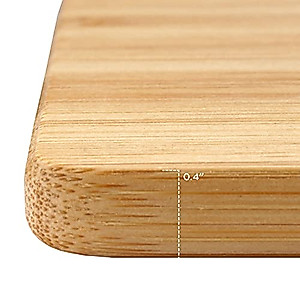 BambooMN Small Premium Bamboo Serving and Cutting Board, Charcuterie, Home and Everyday use - 7.9" x 5.5" x 0.4" - 10 pcs
