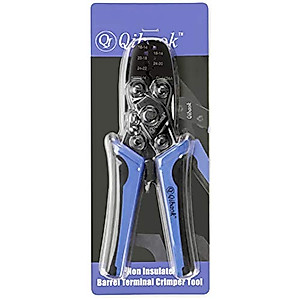 Qibaok Open Barrel Terminal Crimper Plier Tool for Molex Style DELPHI AMP TYCO Crimping Terminals 24-14 AWG