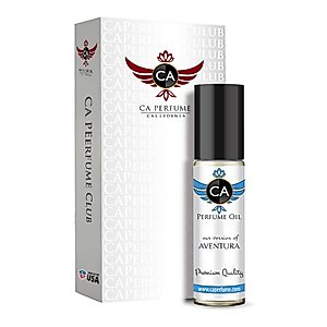 CA Perfume Impression of Aventura for Man Fragrance Body Oils Alcohol-Free Essential Sample Travel Size Roll-On 0.3 Fl Oz/10 ml