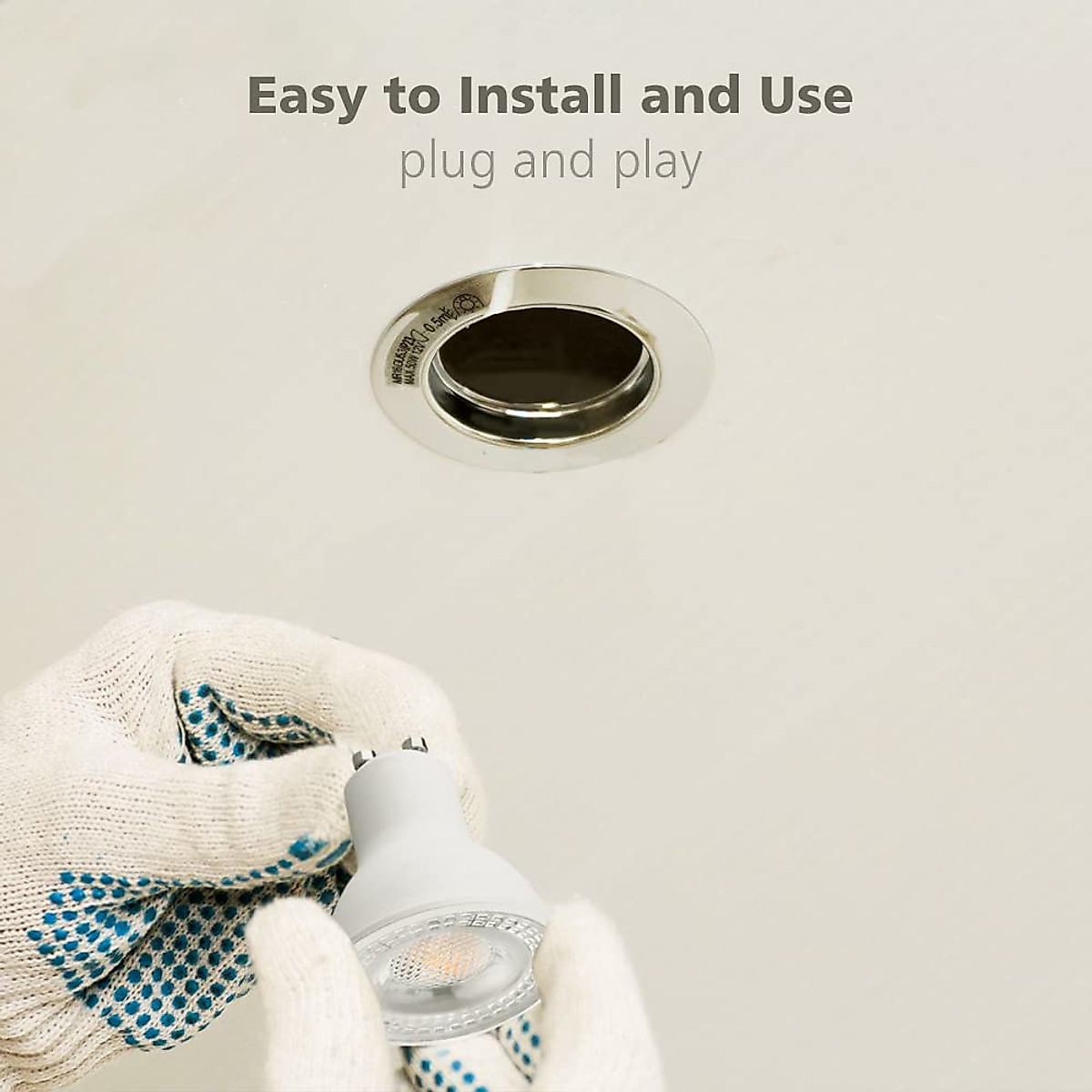 FTL GU10 LED Bulbs Dimmable 3000K Warm White 6W 600LM, 60W Halogen Replacement, 40 Degree Spot Track Light Bulbs, Recessed Ceiling Light Bulb, 6-Pack