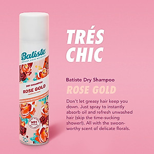 Batiste Dry Shampoo, Rose Gold, Refresh Hair And Absorb Oil Between Washes, Waterless Shampoo For Added Hair Texture And Body, 6.35 OZ Dry Shampoo Bottle