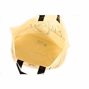 Enjoy Shopping Bags with Handles, 50 Pack, MADE IN USA, 19" W x 12" H + 9" Bottom, Reusable Birthday Party Favor Plastic Boutique Merchandise Customer Bags for Small Retail Grocery Business