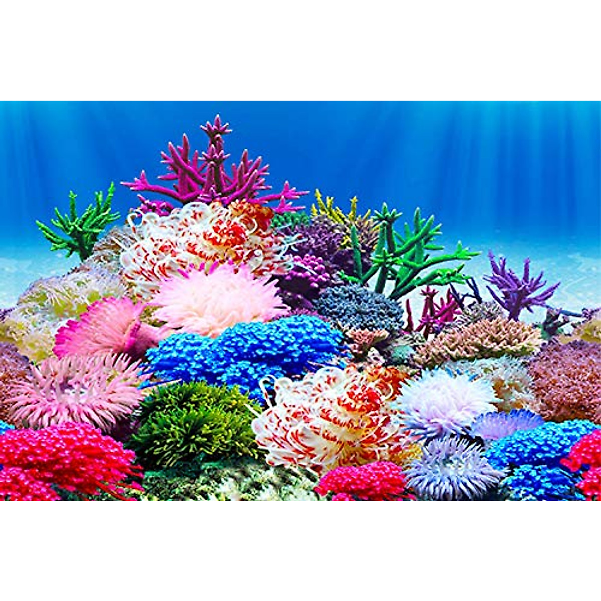 LENDAWAY New Undersea Coral, Seaweed Background Aquarium Background Decoration 25 x 15（inch）