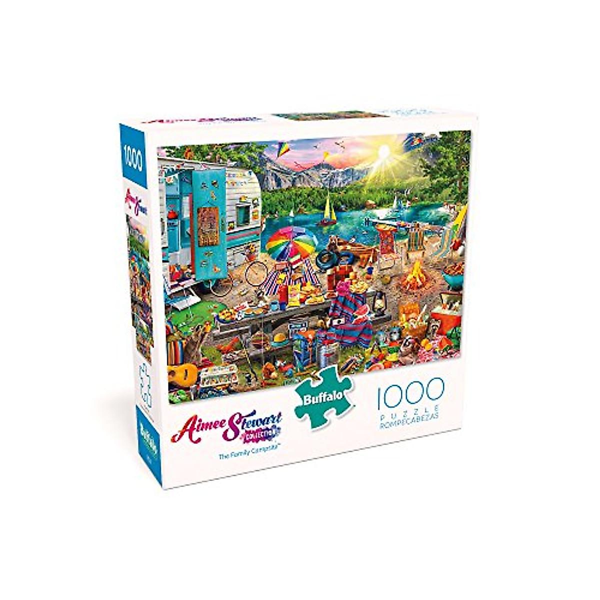 Buffalo Games - Aimee Stewart - The Family Campsite - 1000 Piece Jigsaw Puzzle , Blue