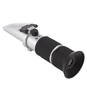 3 in 1 Refractometer, Clear Display Accurate Data Brix Refractometer High Accuracy Plastic Aluminum Adjustable Eyepiece for Food Industry