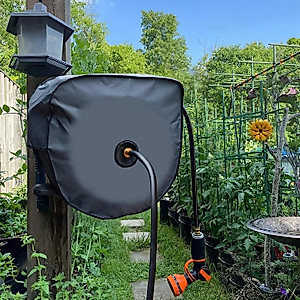 Giraffe Tools AW50 Retractable Garden Hose Reel Cover UV Resistant, Waterproof and Anti-Fading Cover for Water Hose Reel