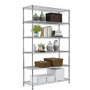Regal Altair 21" Deep x 30" Wide x 74" High 6 Tier Chrome Wire Shelving Kit | NSF Commercial Storage Rack Unit