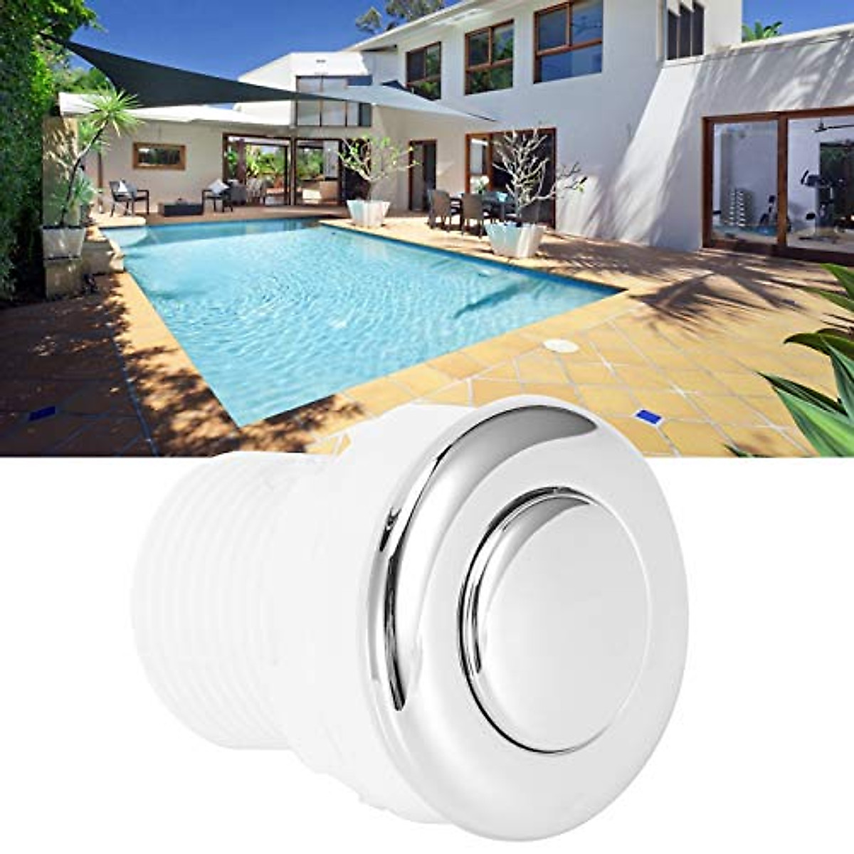 iFCOW Bathtub Massage Jet Nozzle Stainless Steel Nozzles Swimming Pool Hydrotherapy SPA Accessory