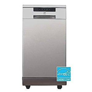SPT SD-9263SS 18″ Wide Portable Dishwasher with ENERGY STAR, 6 Wash Programs, 8 Place Settings and Stainless Steel Tub – Stainless