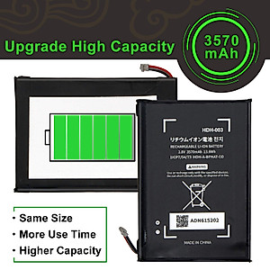 WUHAO HDH-003 Battery for Nintendo Switch Lite Battery Replacement [2025 Upgraded] Lite HDH-001 Replacement Battery with Adhesive Tape Tool Repair Kit