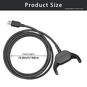 IYOUBOL Tc51 Charger,USB and Charger Cable for Zebra TC51 TC510K TC52 TC56 TC57,5V2A with 6ft Cable PDA Handheld Computer(CBL-TC51-USB1-01)
