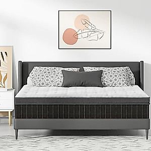 Ladinimo Queen Mattress, Hybrid Mattress with High Density Foam & Motion Isolation with Individually Wrapped Pocket Coils Medium Firm Mattresses,Queen Size Mattresses 80 * 60 * 10 inches