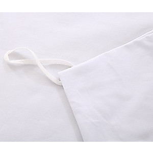 Colourful Snail 100-Percent Cotton Duvet Cover Set, Hidden Zipper Closure, Ultra Soft, Easy Care and Durable, Simple Bedding Style, Twin, White