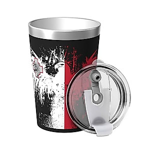 12oz Tumbler Malta Maltese Flag Stainless Steel Cup With Straw And Lid Spill Proof Bulk Double Wall Vacuum Reusable Water Tumblers For Cold Hot Drink