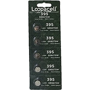 LOOPACELL 395/399 Silver Oxide 5 Batteries (SR927W / SR927SW)