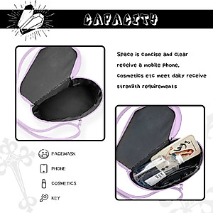 KUANG! Women's Gothic Pu Leather Shoulder Bag Coffin Shaped Handbag Purses Square Box Crossbody Bag for Halloween Party