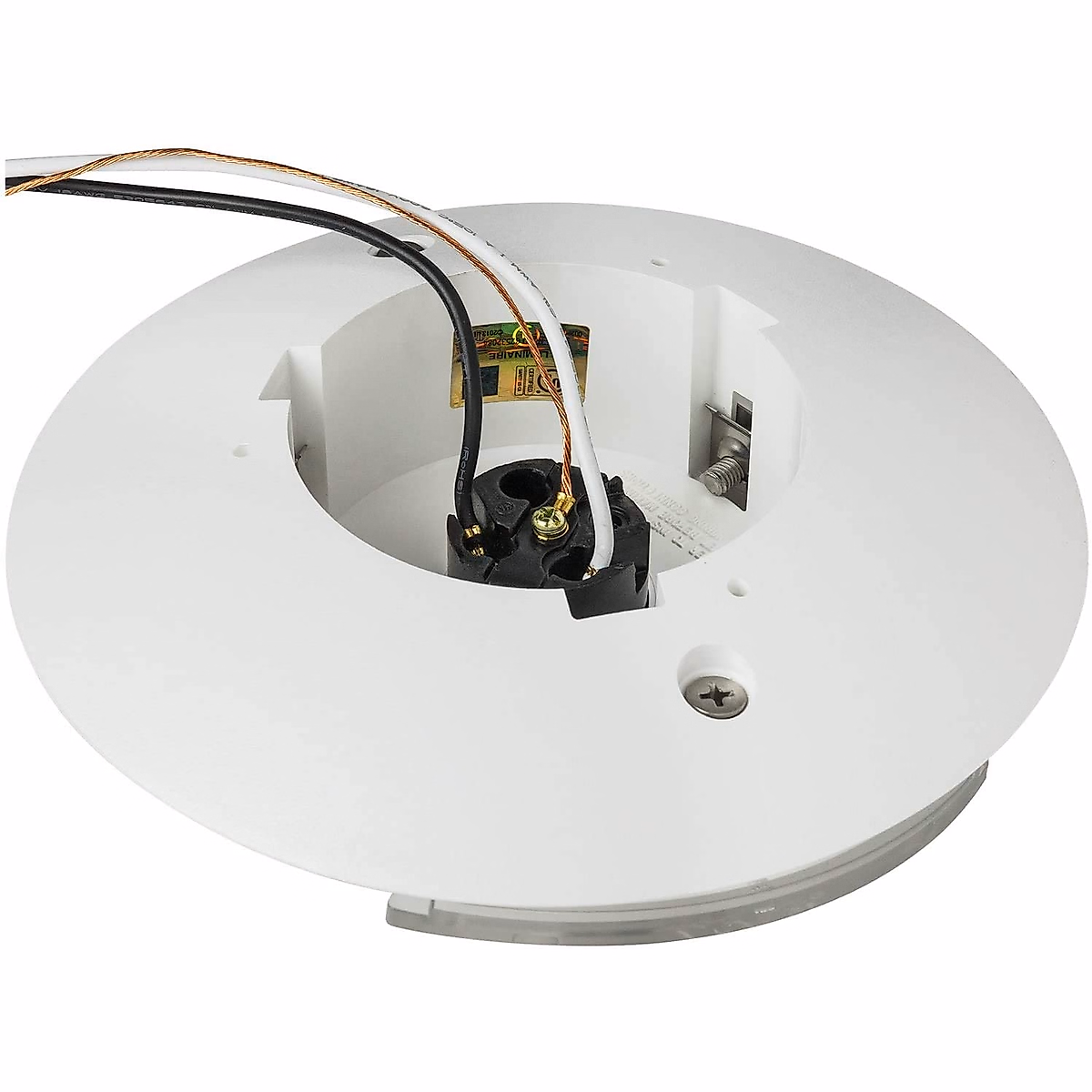 KastLite Lamp Post Globe Combo Lighting Fixture | 14" White Acrylic Lens with White Fitter Wing Clips | Fits 3" Diameter Posts (Not Included) | Comes with with 5000K LED Bulb