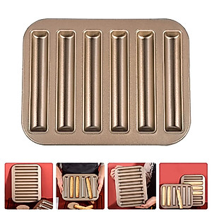 LIFKOME Biscuit Stick Baking Tray Carbon Steel Breadstick Biscotti Ladyfinger Small Muffin Cupcake Tin Tray