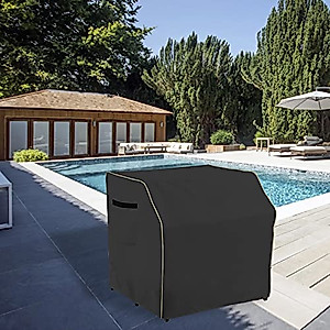 Bitubi 41 Inch Outdoor Bar Set Cover 600D Oxford Cloth Classic Black Heavy Duty Waterproof Patio Bar Set Cover Wicker Bar Table Set Covers